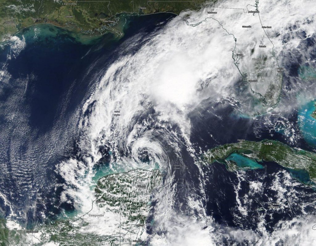 NASA imagery reveals Tropical Storm Gamma battered by wind shear (TDnews)