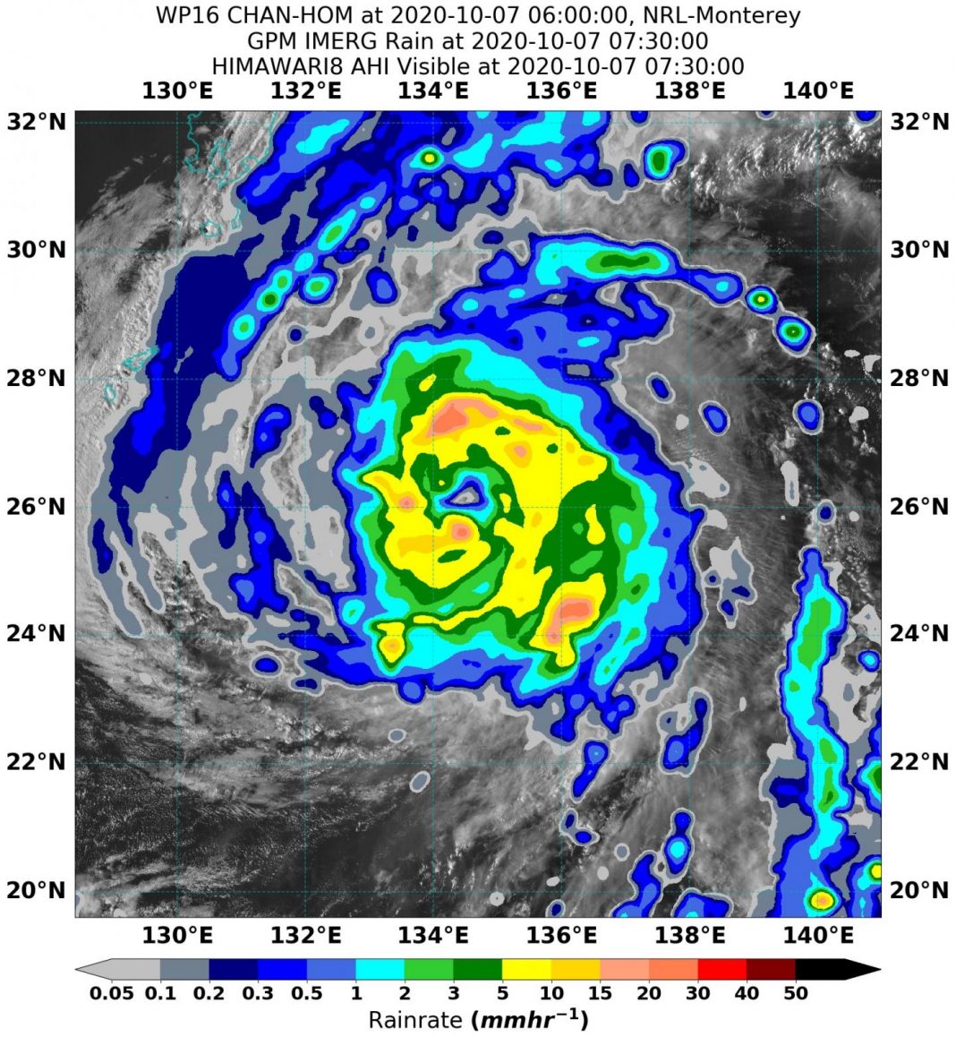 Research: NASA analyzes rainfall around Typhoon Chan-hom's ragged eye ...